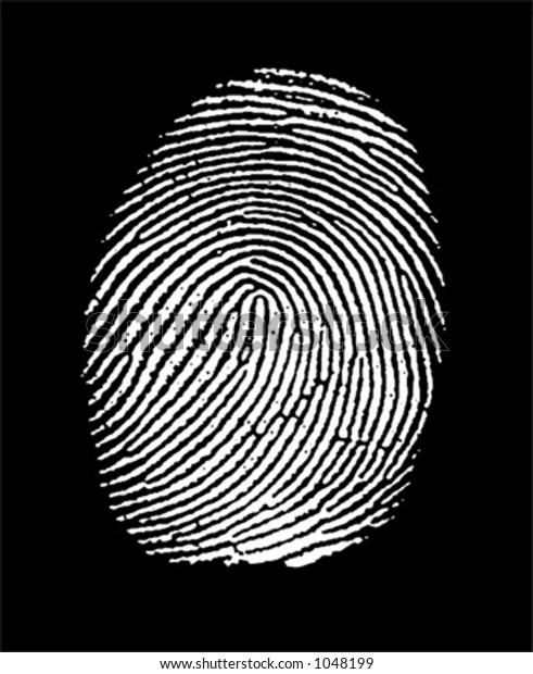 Fingerprint Negative White Part Transparent You 스톡 벡터(로열티 프리) 1048199 ...