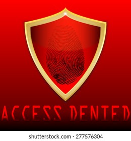 Fingerprint On Scanner Access Denied Vector Stock Vector (Royalty Free ...