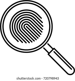 Fingerprint Outline Icon Stock Vector (Royalty Free) 720798943 ...