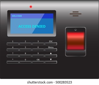 Fingerprint Scanner Access Denied Vector Stock Vector (Royalty Free ...