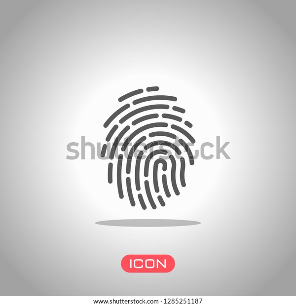 Fingerprint Simple Icon Logo App Icon Stock Vector (Royalty Free ...
