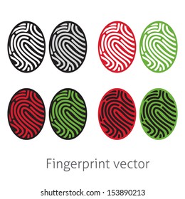 Fingerprint Thumbprint Icon Set Stock Vector (Royalty Free) 153890213 ...