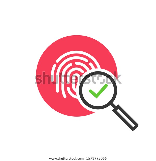 Fingerprint Thumbprint Id Identification Check Touch Stock Vector ...