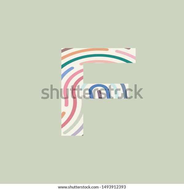 Fingerprint Vector Logo Letter F Creative Stock Vector (Royalty Free ...