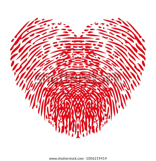 Fingerprints Heart Stock Vector Stock Vector (Royalty Free) 1006219414