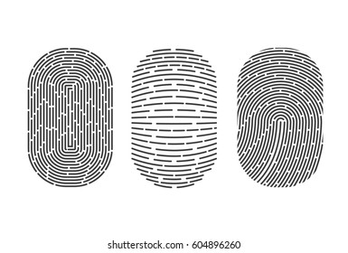 Fingerprints Isolated On White Background Vector Stock Vector (Royalty ...