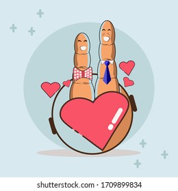 Fingers Character Design Vector Illustration Stock Vector (Royalty Free ...