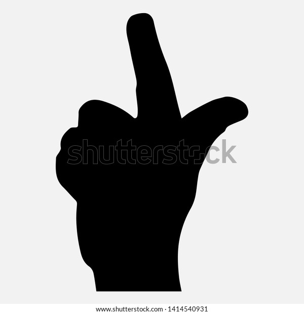 Fingers Symbol Vector On White Background Stock Vector (Royalty Free ...