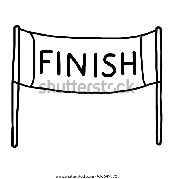 「Finish Cartoon Vector Illustration Black White」のベクター画像素材（ロイヤリティフリー ...