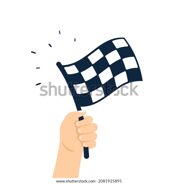 Finish Flag Simple Illustration Hand Stock Vector (Royalty Free ...