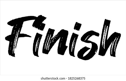 Finish Hand Drawn Brush Typography Black Stock Vector (Royalty Free ...