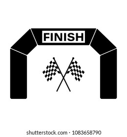 Finish Icon Finish Gate End Marathon Stock Vector (Royalty Free) 1083658790
