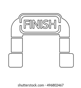 Finish Line Icon Illustration Design Stock Vector (Royalty Free ...