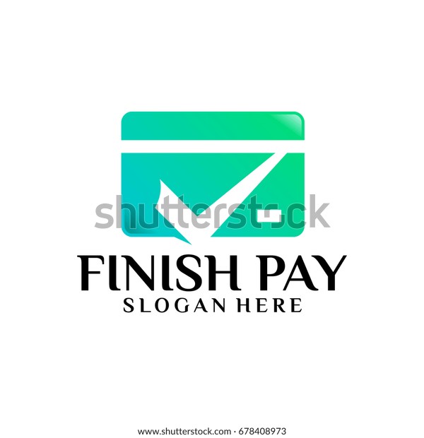 Finish Payment Logo Check Payment Logo Stock Vector (Royalty Free ...
