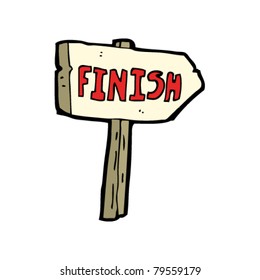 caricatura de signo de fin: vector de stock (libre de regalías ...