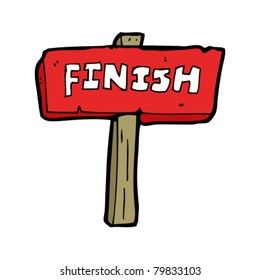 Cartoon Finish Sign Stock Vector (Royalty Free) 78817624 | Shutterstock
