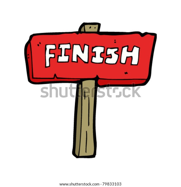 Finish Sign Cartoon 库存矢量图（免版税）79833103