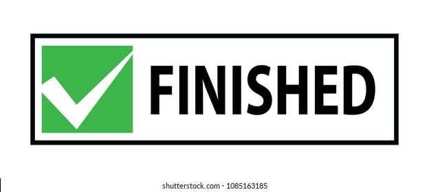 Finished Check Symbol Stock Vector (Royalty Free) 1085163185 | Shutterstock