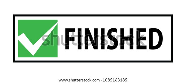Finished Check Symbol Stock Vector (Royalty Free) 1085163185 | Shutterstock