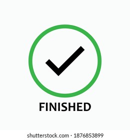 Vektor Stok Finished Sign End Process Symbol Vector (Tanpa Royalti ...