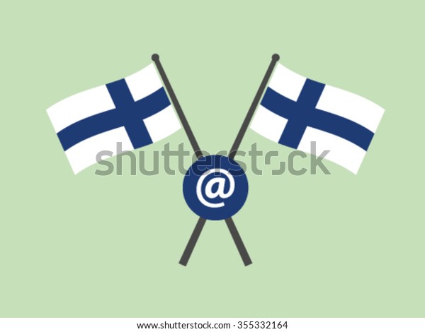 Finland Emblem Flag Email Stock Vector (Royalty Free) 355332164 ...