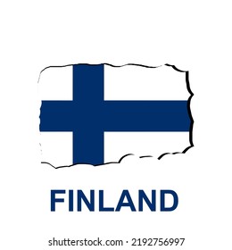 Finland Flag Attractive Simple Vector Stock Vector (Royalty Free ...