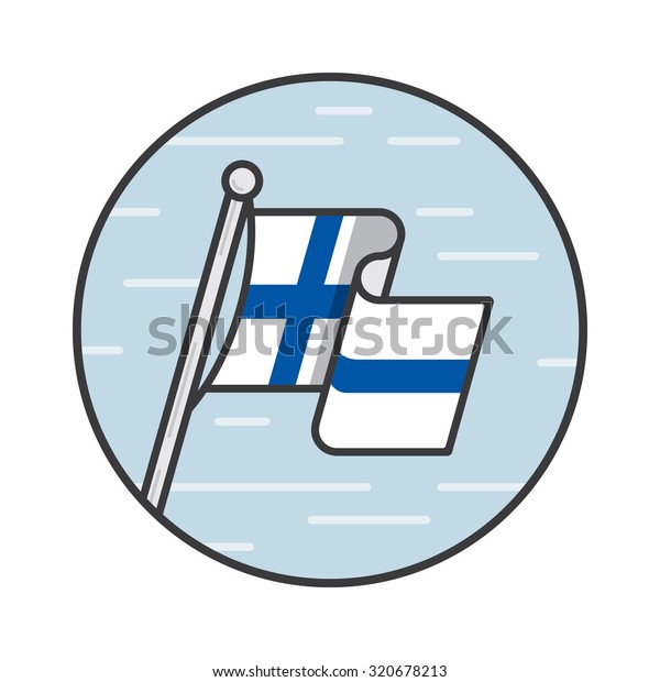 Finland Flag Icon Website Print Info Stock Vector (Royalty Free ...
