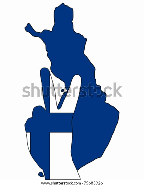 Finland Hand Signal Stock Vector (Royalty Free) 75683926 | Shutterstock