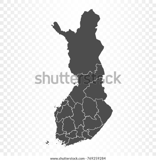 Finland Map Isolated On Transparent Background Stock Vector (Royalty ...