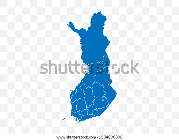 Finland Map On Transparent Background Vector Stock Vector (Royalty Free ...