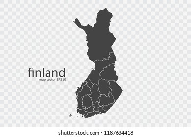 Finland Map Original Vector Isolated On Stock Vector (Royalty Free ...