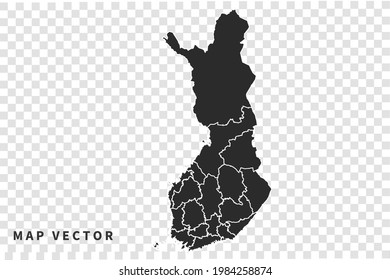 Finland Map Vector Isolated On Transparent Stock Vector (Royalty Free ...
