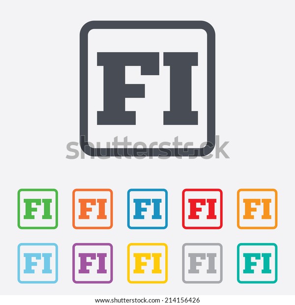 Finnish Language Sign Icon Fi Finland Stock Vector (Royalty Free) 214156426