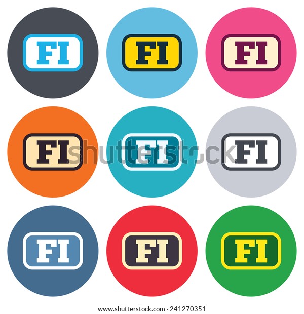 Finnish Language Sign Icon Fi Finland Stock Vector (Royalty Free ...