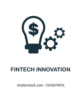 Fintech Innovation Icon Monochrome Simple Fintech Stock Vector (Royalty ...
