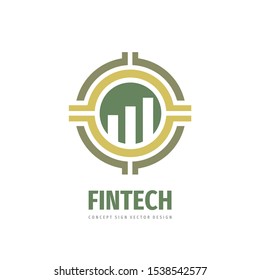 Fintech Logo Template Design Exchange Market Stock Vector (Royalty Free ...