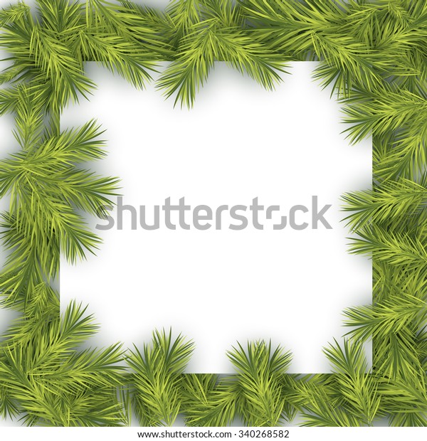 Fir Border Stock Vector (Royalty Free) 340268582 | Shutterstock