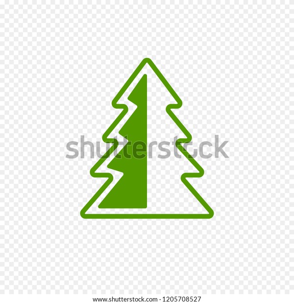 Fir Tree Icon Isolated On Transparent Stock Vector (Royalty Free ...