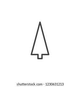 Fir Tree Outline Icon Linear Style Stock Vector (Royalty Free ...
