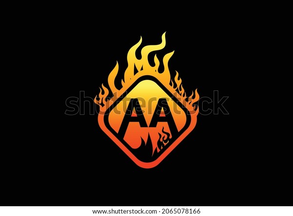 Fire Aa Letter Logo Icon Design Stock Vector (Royalty Free) 2065078166 ...