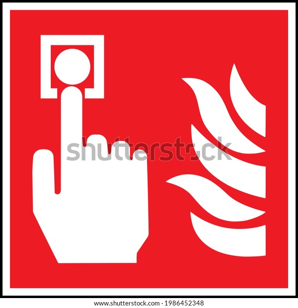 Fire Alarm Call Point Sign Safety Stock Vector (Royalty Free ...
