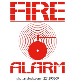 Fire Alarm Poster Dedicated Fire Safety Stock Vector (Royalty Free ...