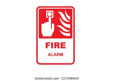 Fire Alarm Sign Vector Art Stock Vector (Royalty Free) 2171984419 ...