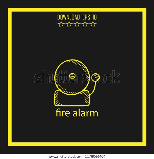 Fire Alarm Sketch Vector Icon Stock Vector (Royalty Free) 1178066404 ...