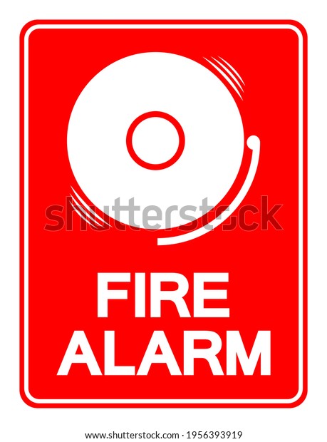Vektor Stok Fire Alarm Symbol Sign Vector Illustration (Tanpa Royalti ...