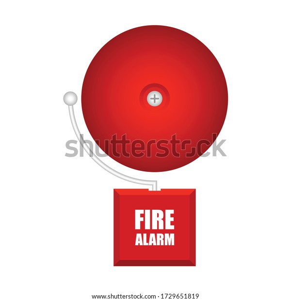 Fire Alarm Vector Illustration Isolated On Stock Vector (Royalty Free ...