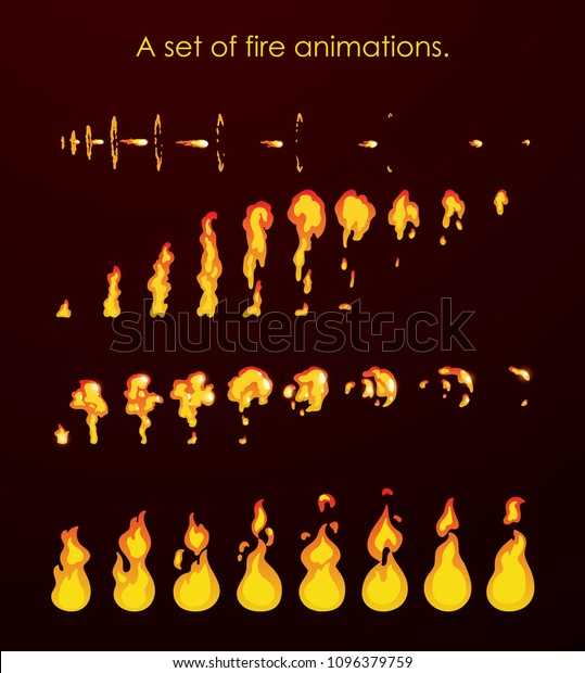 Espías de animación de fuego. Un conjunto de animaciones para un juego ...