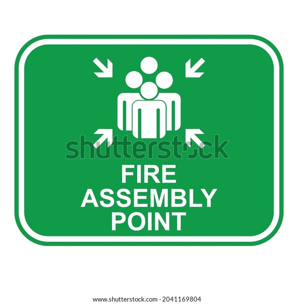 Fire Assembly Point Sign Label Vector Stock Vector (Royalty Free ...