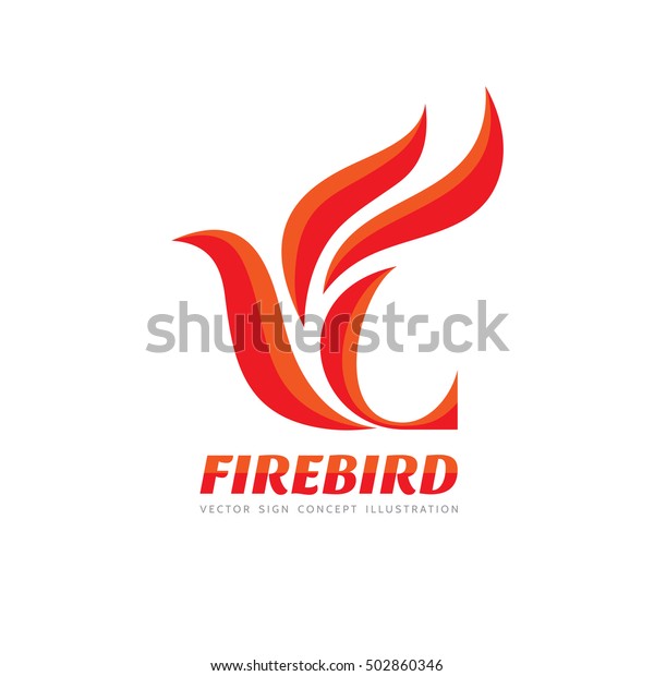 Fire Bird Vector Logo Template Concept Stock Vector (Royalty Free ...