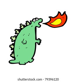 Fire Breathing Monster Cartoon Stock Vector (Royalty Free) 79396120 ...